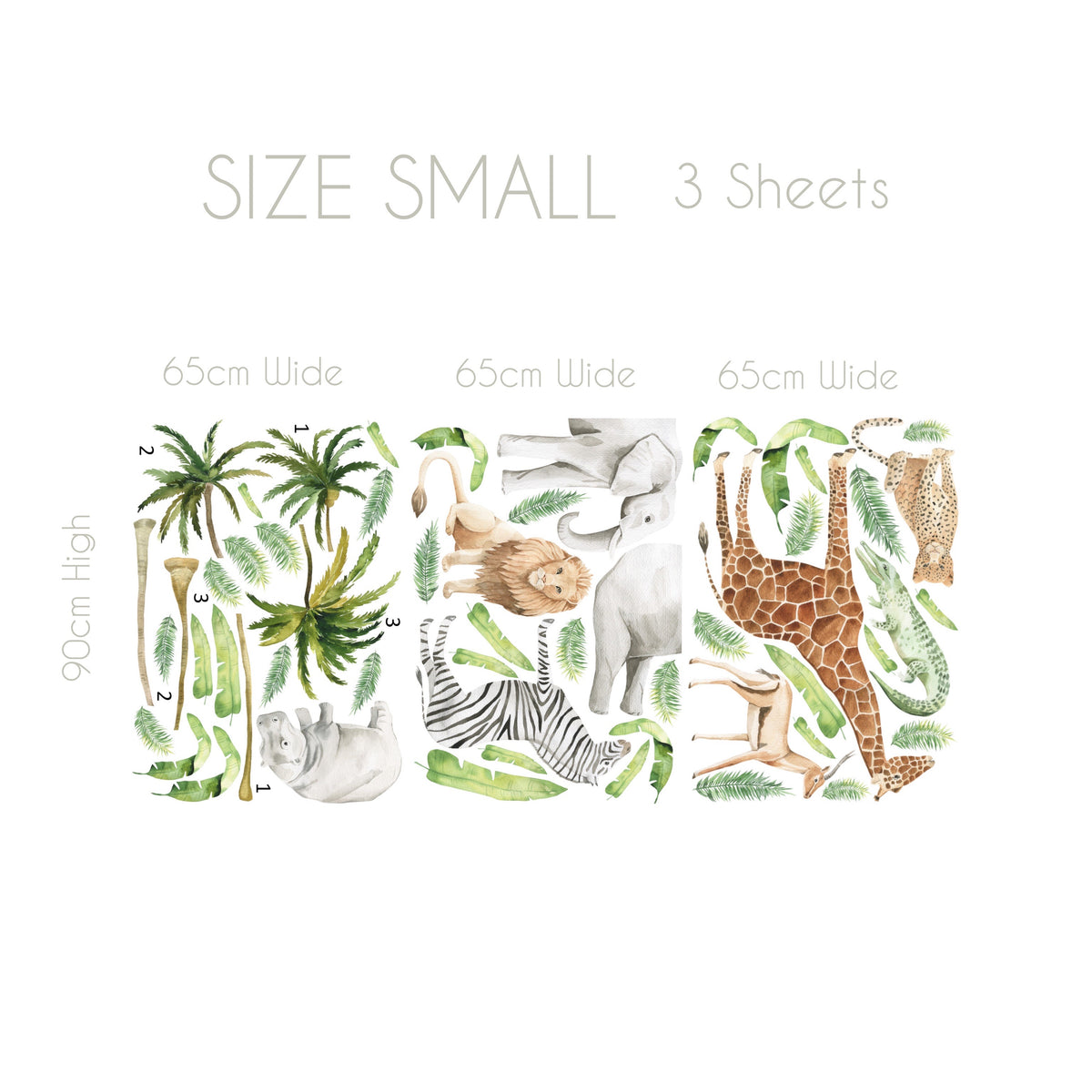 Decals - Bundle Pack Into The Wild Watercolour Safari – Dino Raw