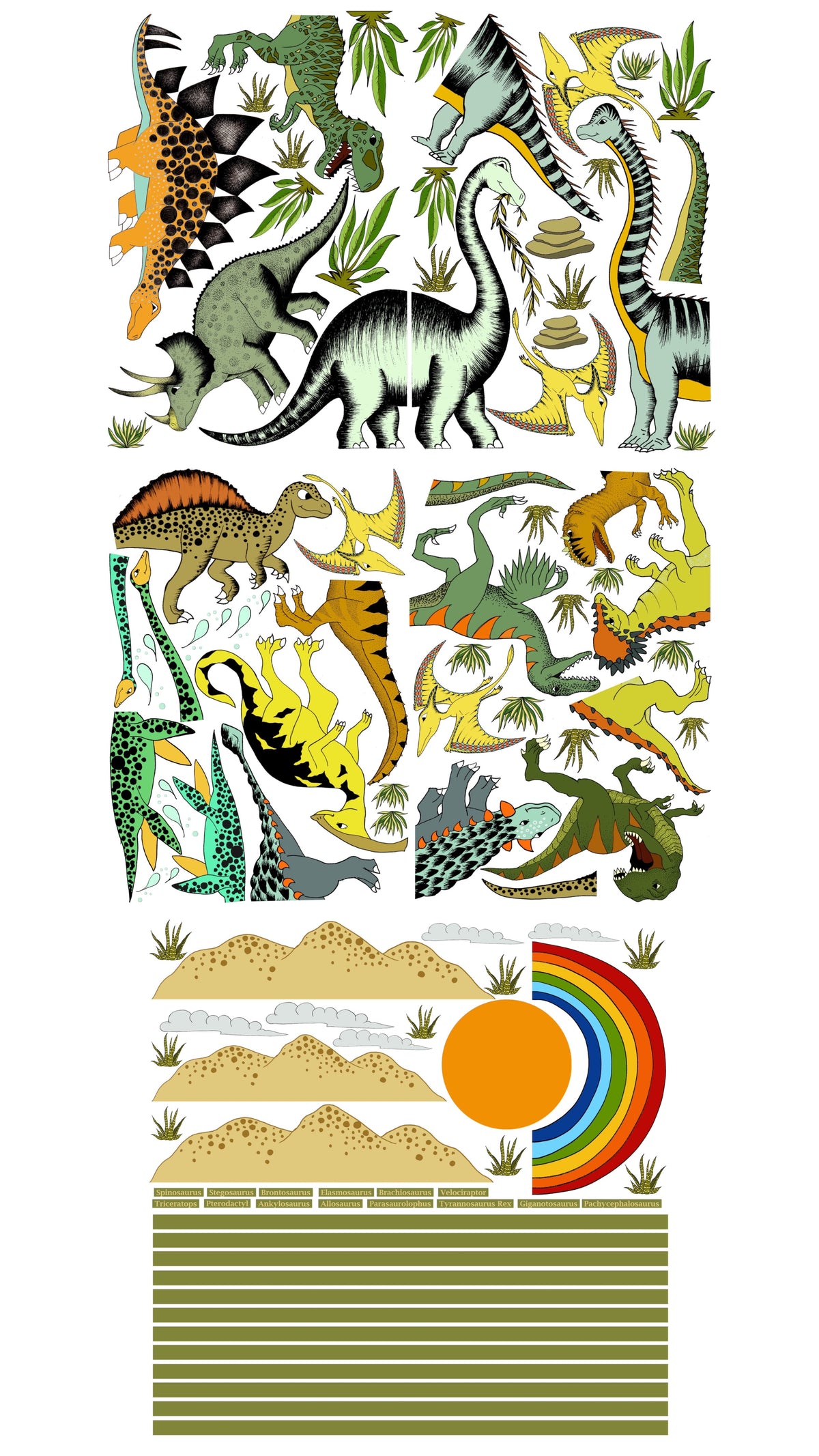 Decals DINOSAUR LEARN NAME CHART – Dino Raw