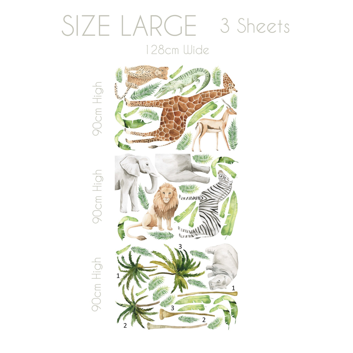 Decals - Bundle Pack Into The Wild Watercolour Safari – Dino Raw