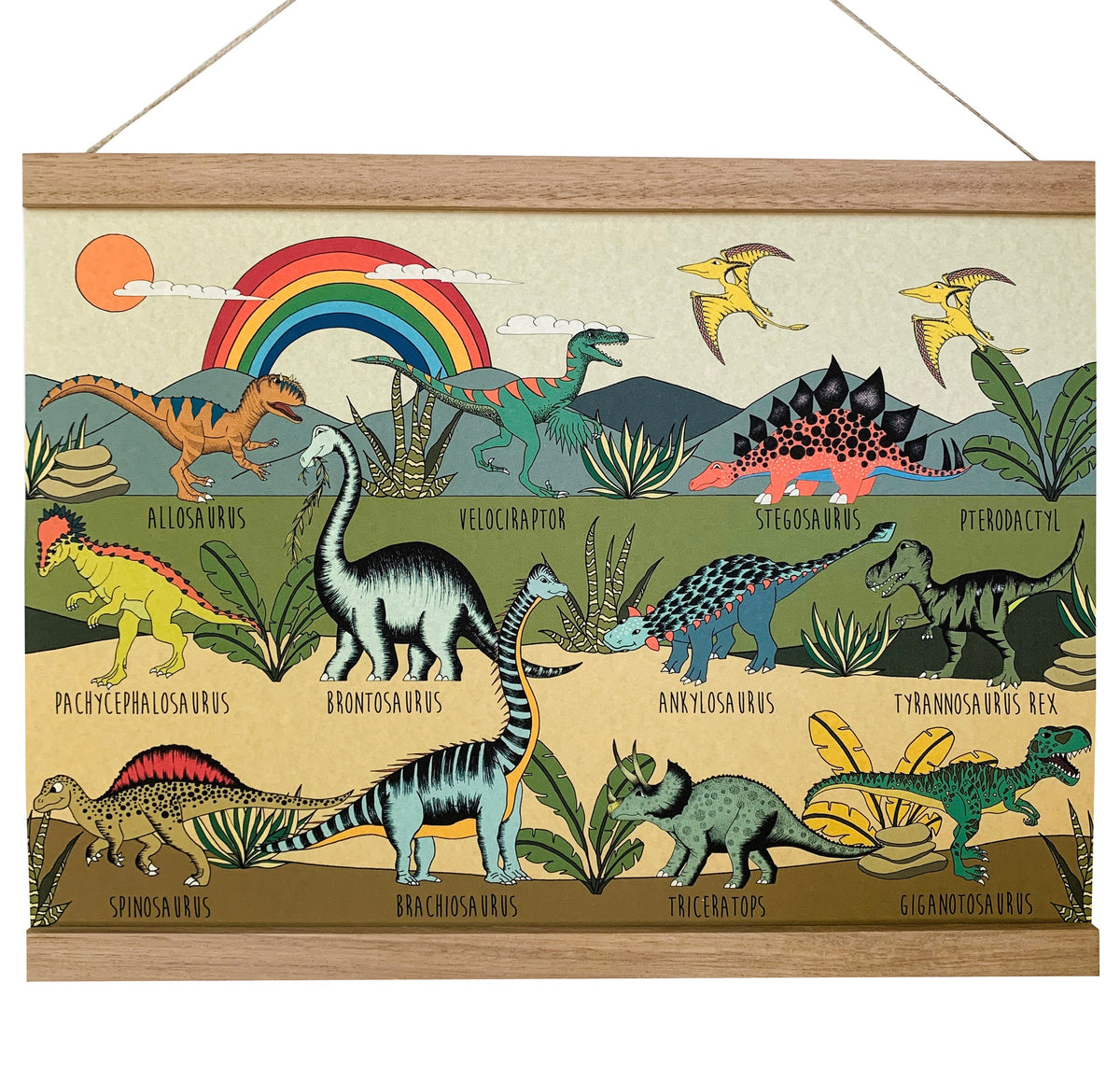 Art Hanger - Dinosaur Name Chart – Dino Raw